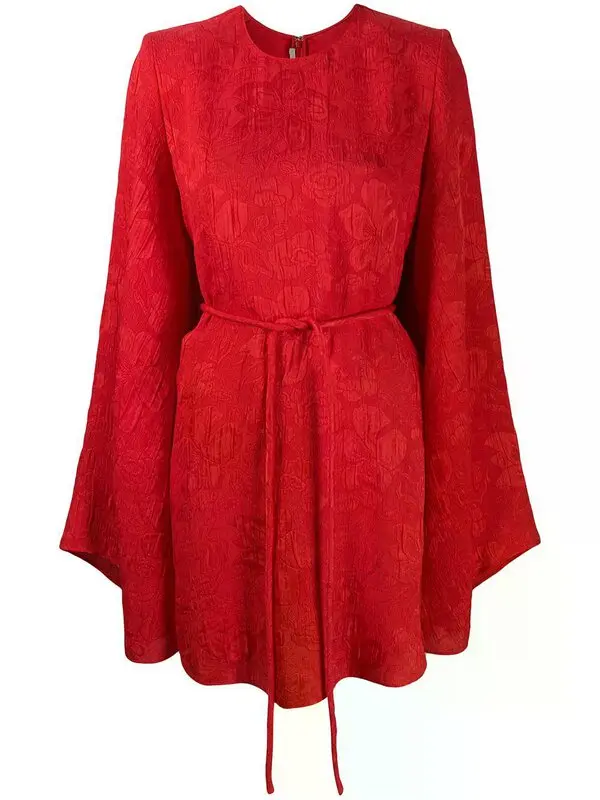 Stella McCartney Delia Silk Brocade Dress - Red