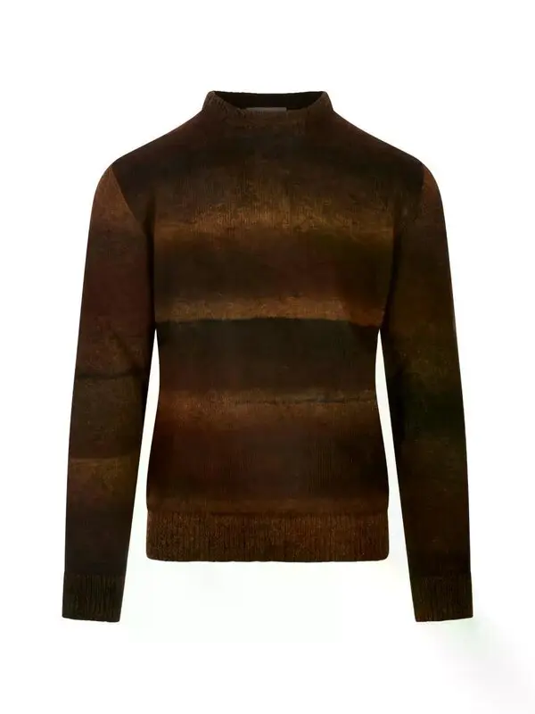 Corneliani Horizontal-stripe Sweater - Brown
