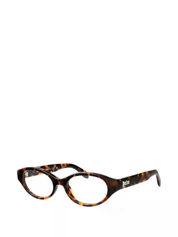 Palm Angels Tortoiseshell-effect Oval-frame Glasses