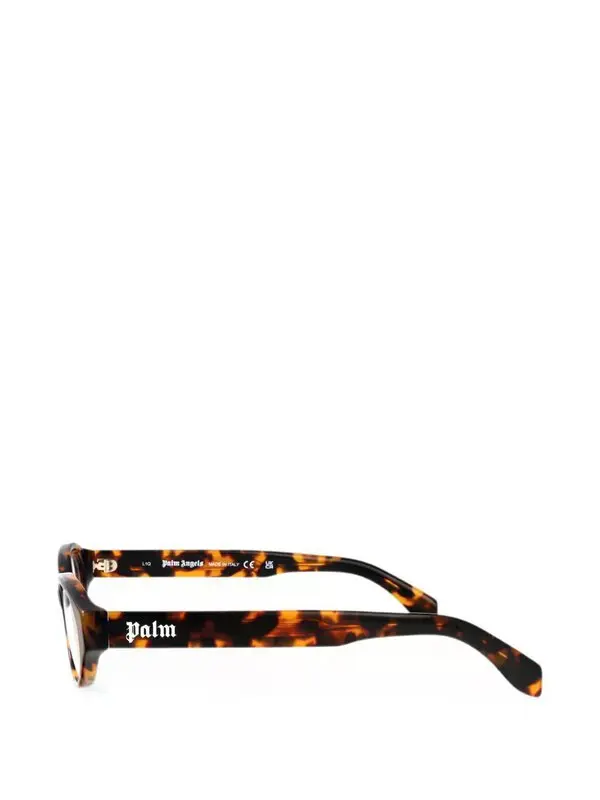 Palm Angels Tortoiseshell-effect Oval-frame Glasses