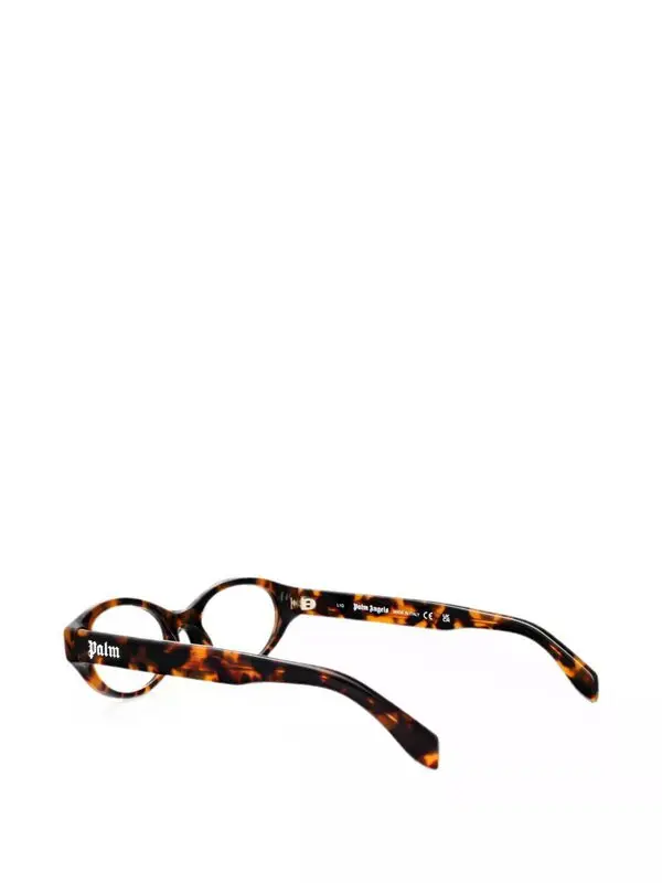 Palm Angels Tortoiseshell-effect Oval-frame Glasses