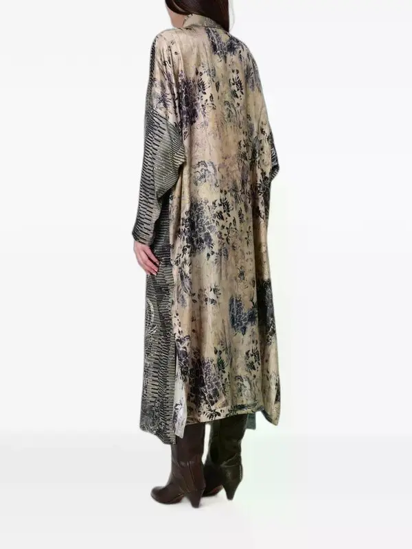 Antonio Marras Floral-print Shirt Maxi Dress - Neutrals
