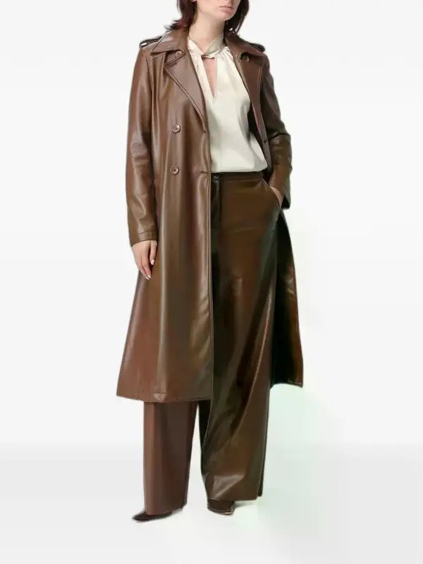 HANITA High-shine Pants - Brown