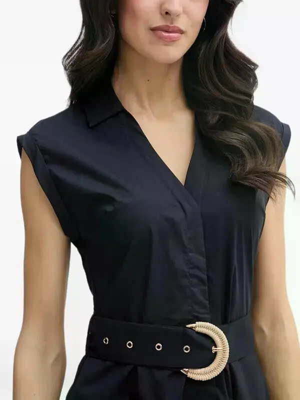 GAUDI Belted Sleeveless Maxi Dress - Blue