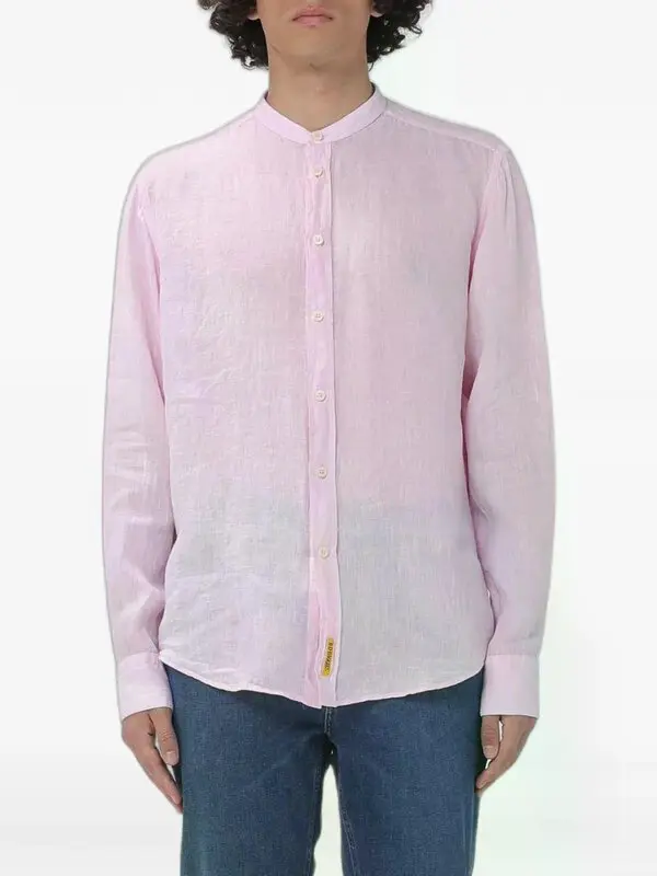 B.D.BAGGIES Band-collar Long-sleeve Shirt - Pink