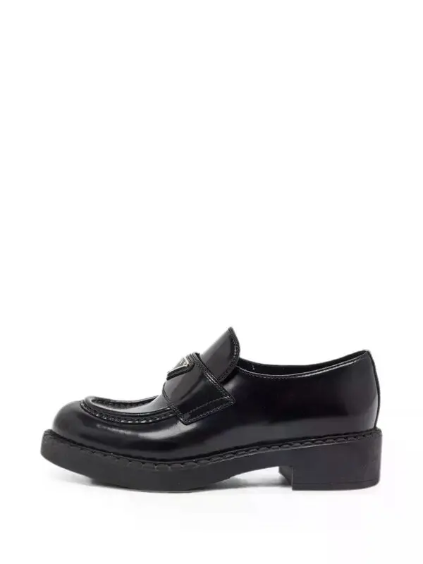 Prada Triangle Platform Loafers