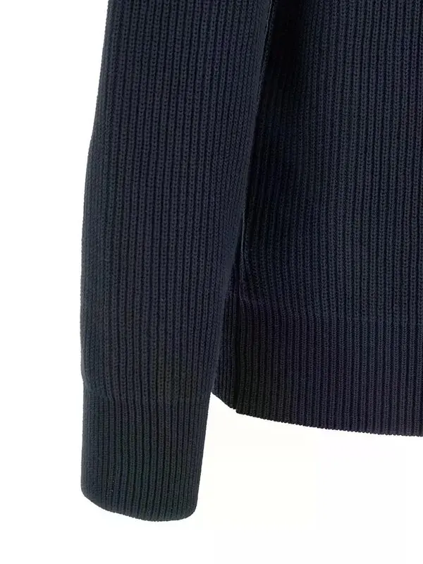 RIVIERA Ribbed Polo Collar Sweater