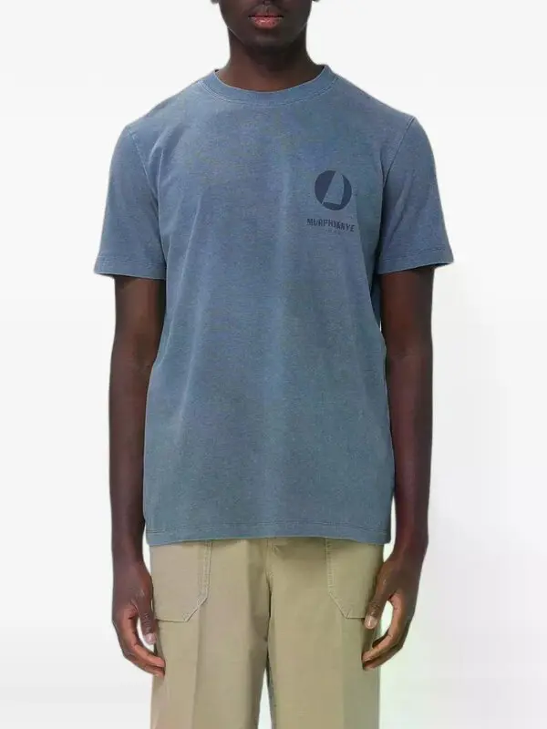 MURPHY&NYE Tug Logo-print Crew-neck T-shirt - Blue