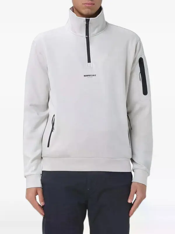 MURPHY&NYE Flight Half-zip High-neck Sweater - Grey
