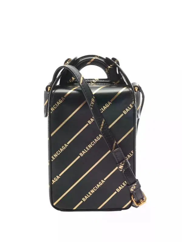 Balenciaga 2018-2026 Leather Logo Box Satchel