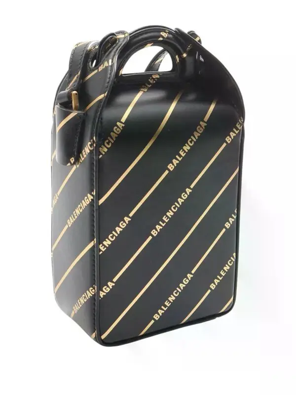 Balenciaga 2018-2026 Leather Logo Box Satchel