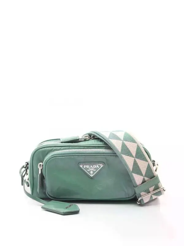Prada 2026 Nappa Antique Multi Pocket Crossbody Bag - Green