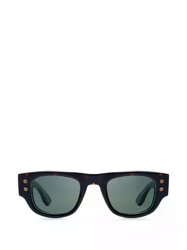 Dita Muskel Rectangle-frame Sunglasses - Brown