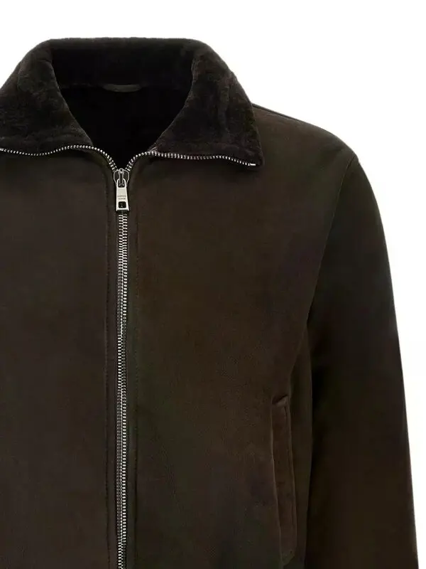 GIORGIO BRATO Shearling-collar Suede Jacket
