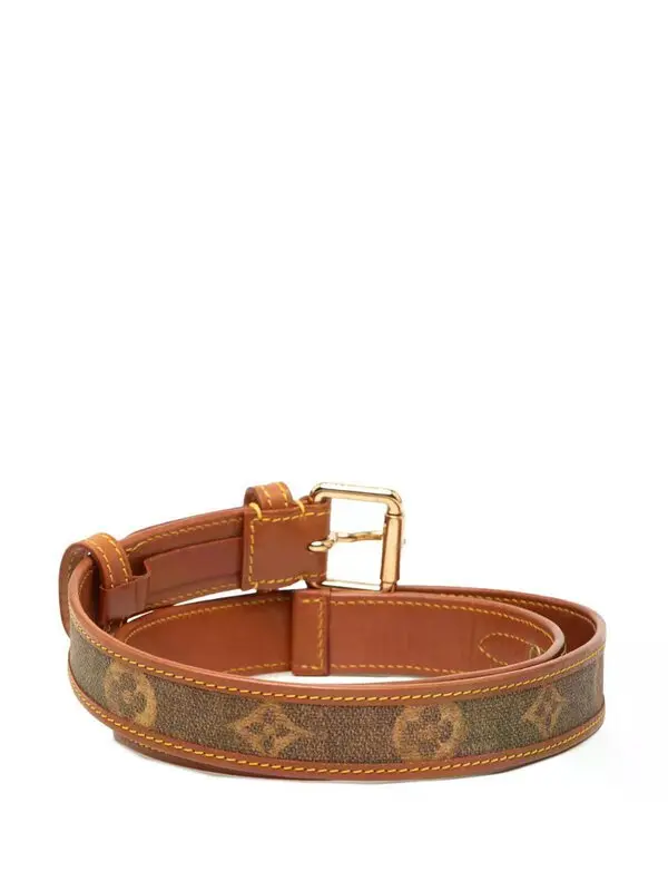 LOUIS VUITTON 2008 Monogram Tisse Belt - Brown