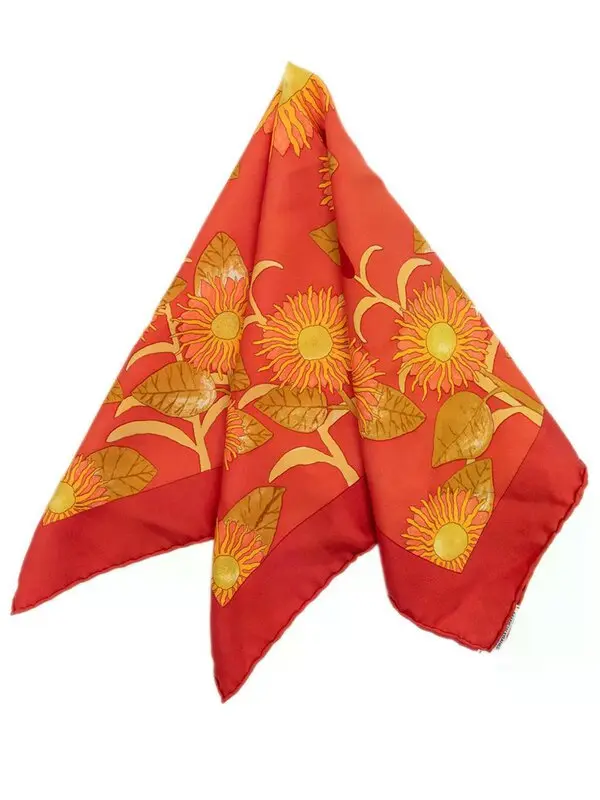 Hermès 2000-2026 Tourne Sols Silk Handkerchief - Orange