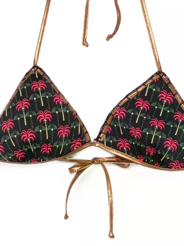 Anjuna Palm Tree-print Triangle Bikini