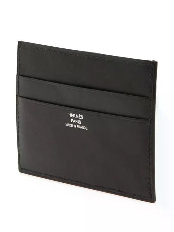 Hermès 2024 Evercolor And Tadelakt Cheval Picto Card Holder - Black