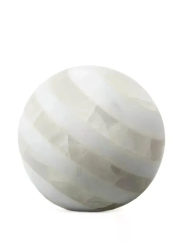 EDITIONS MILANO Alice Striped Marble Paperweight - White