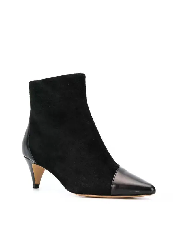 Isabel Marant Étoile Kitten Heel Pointed Boots - Black