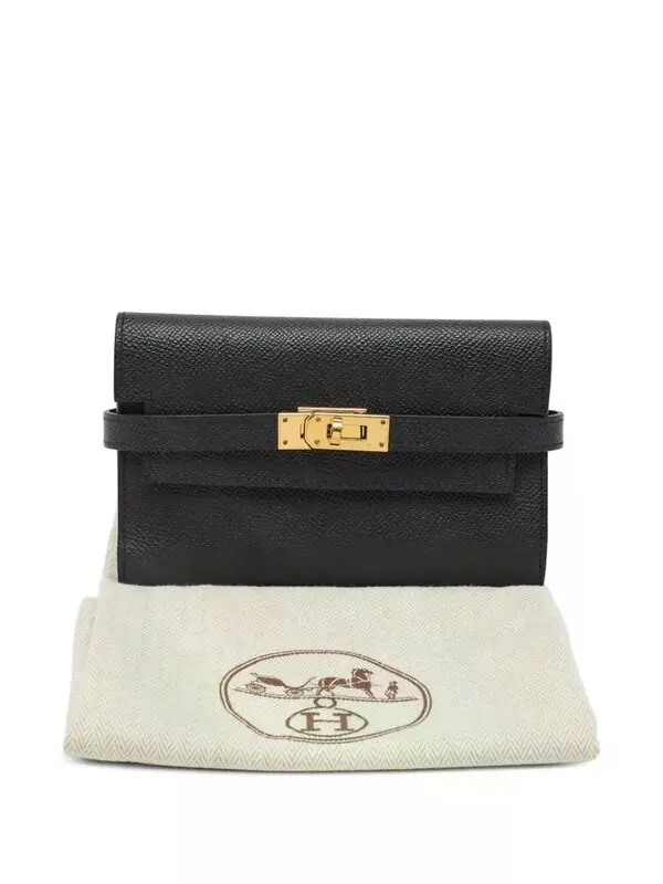 Hermès 2018 Kelly Depliant Trifold Wallet - Black