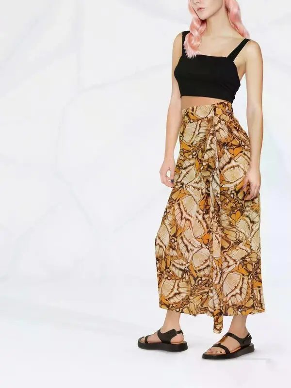 Alberta Ferretti Butterfly-print Skirt