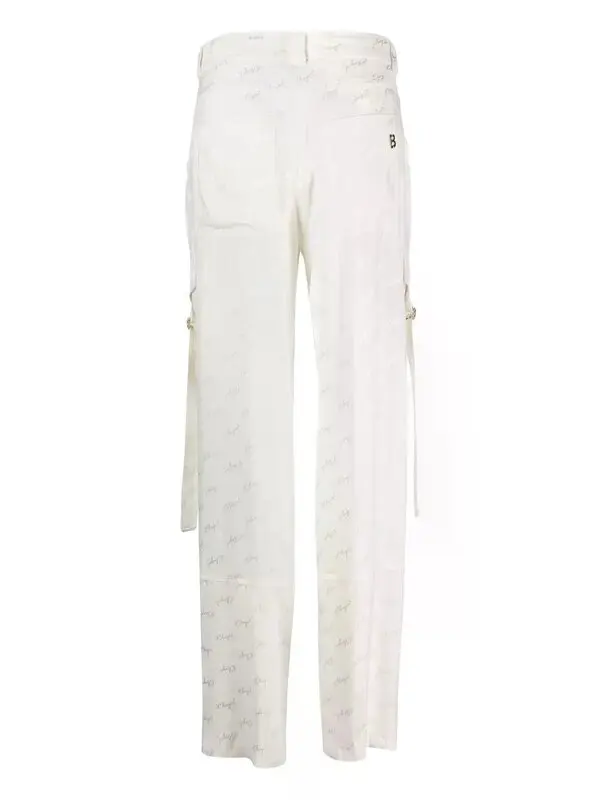 BLUGIRL Straight-leg Logo-print Trousers