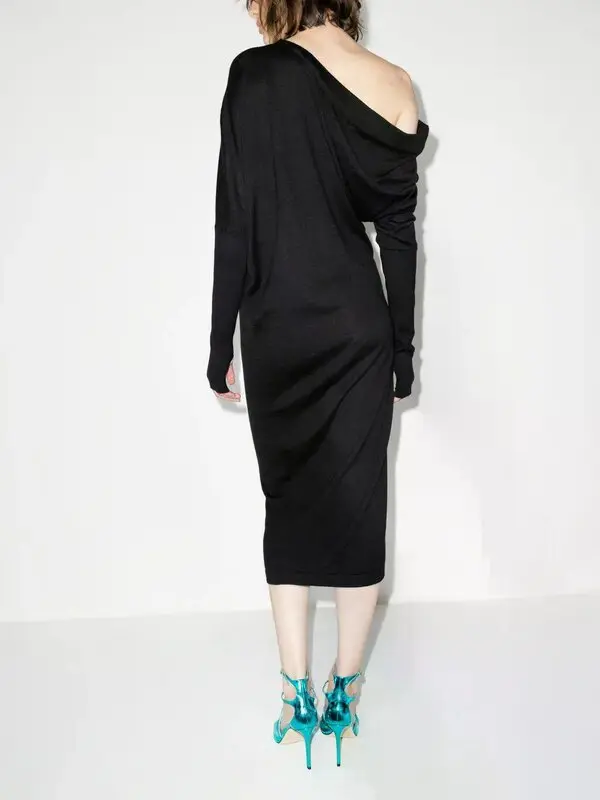 TOM FORD Off-shoulder Midi Dress