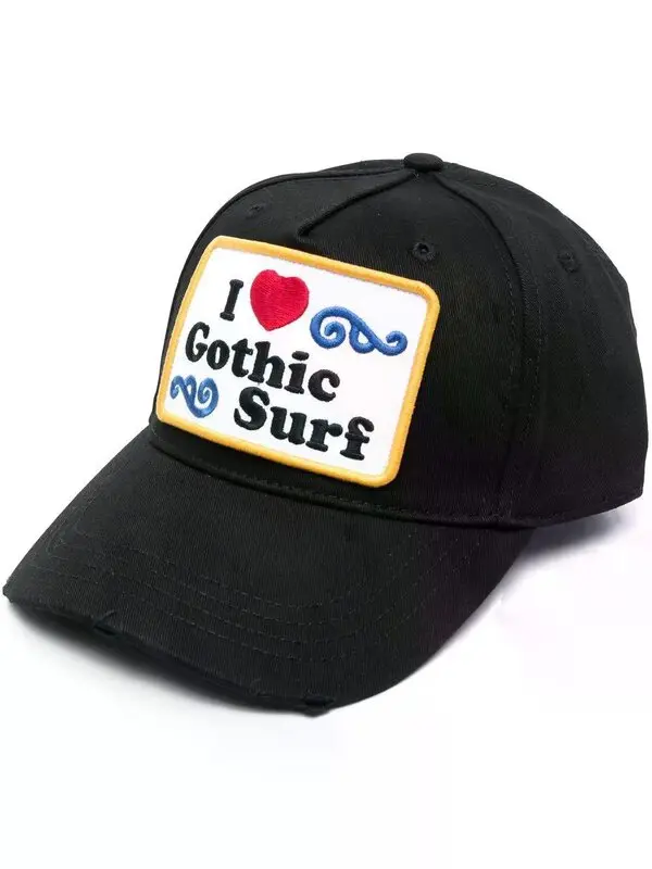 Dsquared2 Cotton Logo-embroidered Cap - Black