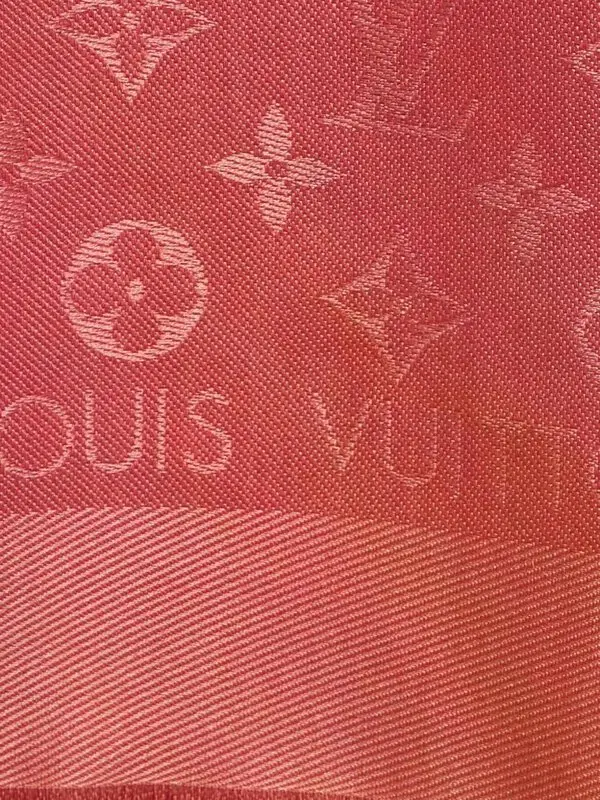 LOUIS VUITTON Monogram-pattern Square Scarf - Pink