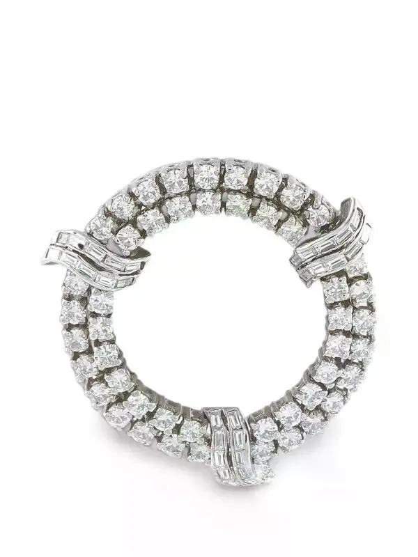 LB EXCLUSIVE Diamond Open-circle Brooch - Silver