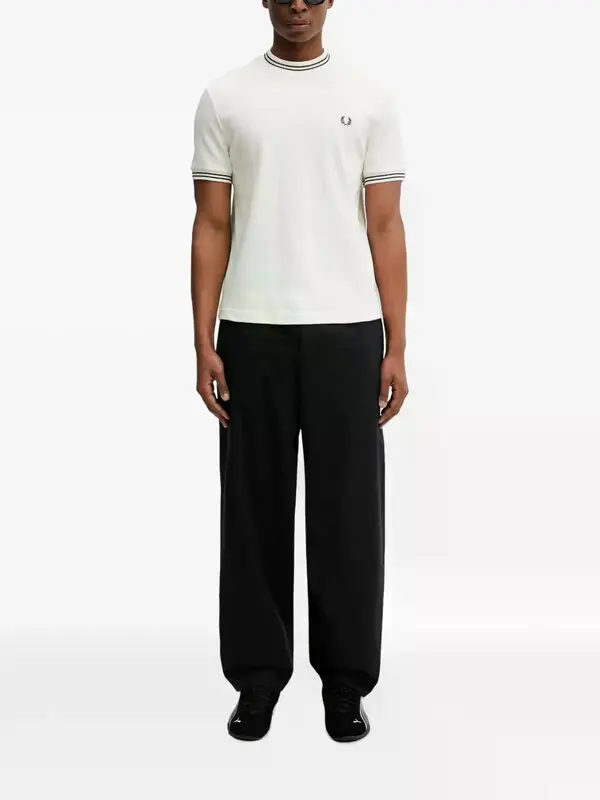 Fred Perry Ribbed Jersey T-shirt - Neutrals