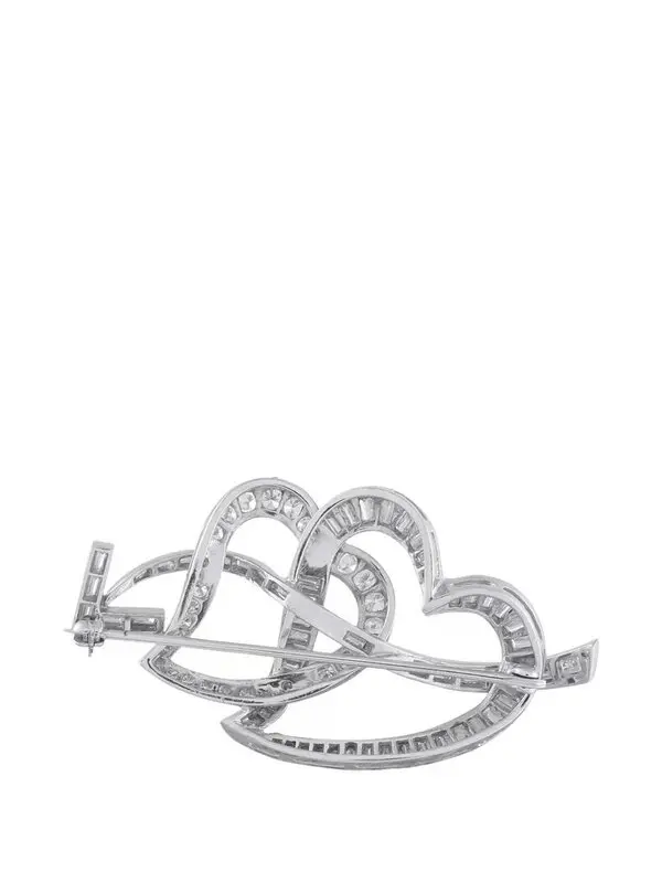 LB EXCLUSIVE Diamond Interlocking-heart Brooch