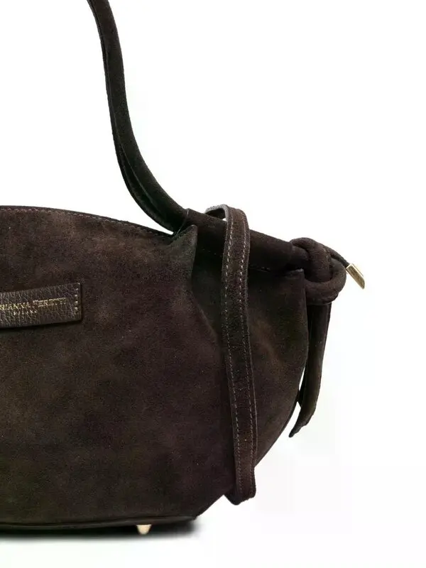 ADRIANNA FERETTI Logo-patch Suede Tote Bag