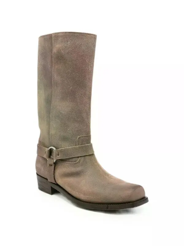 GOLDEN GOOSE Square-toe Biker Boots - Neutrals