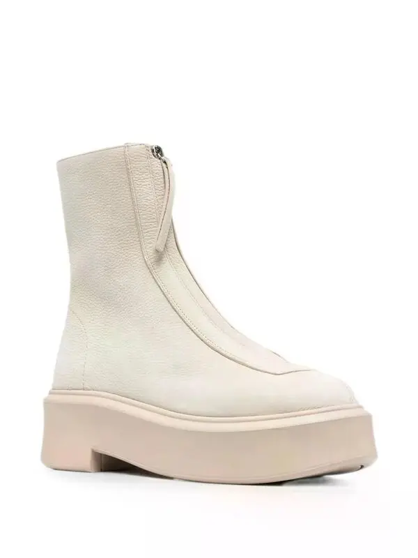 THE ROW Zipped Boots I - Neutrals