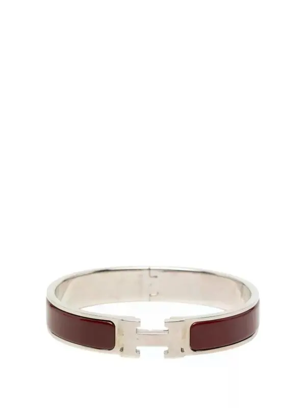 Hermès 2000-2026 Narrow Enamel Clic H Bracelet Pm Costume Bracelet - Red