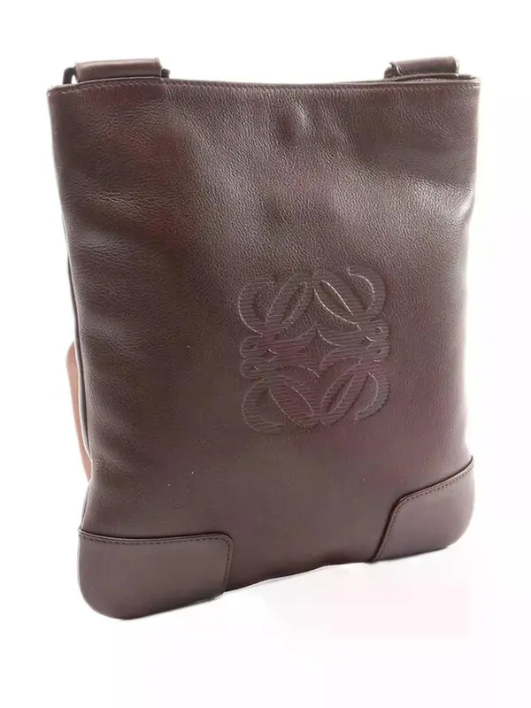 Loewe 1990-2000 Leather Anagram Crossbody Bag