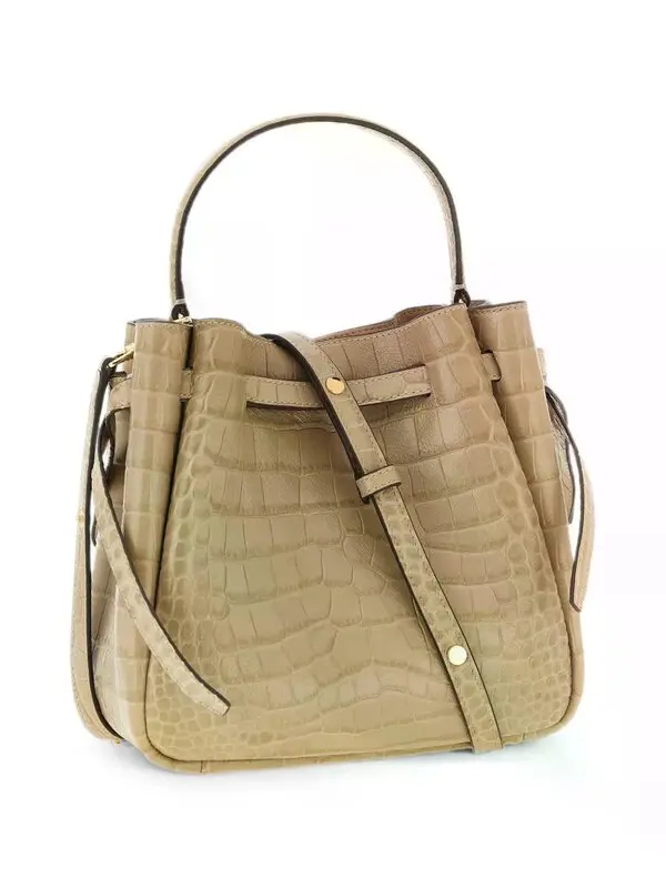 Tory Burch Small Romy Crocodile-effect Tote Bag - Neutrals