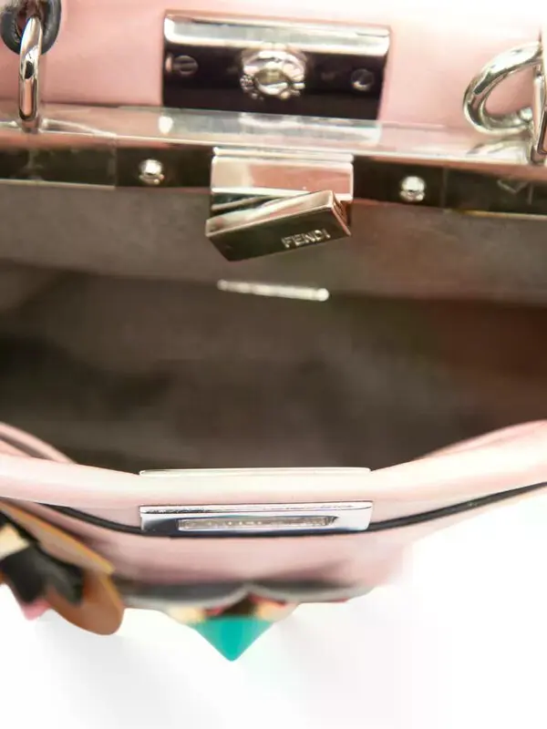 Fendi 2016 Micro Leather Flowerland Peekaboo Satchel