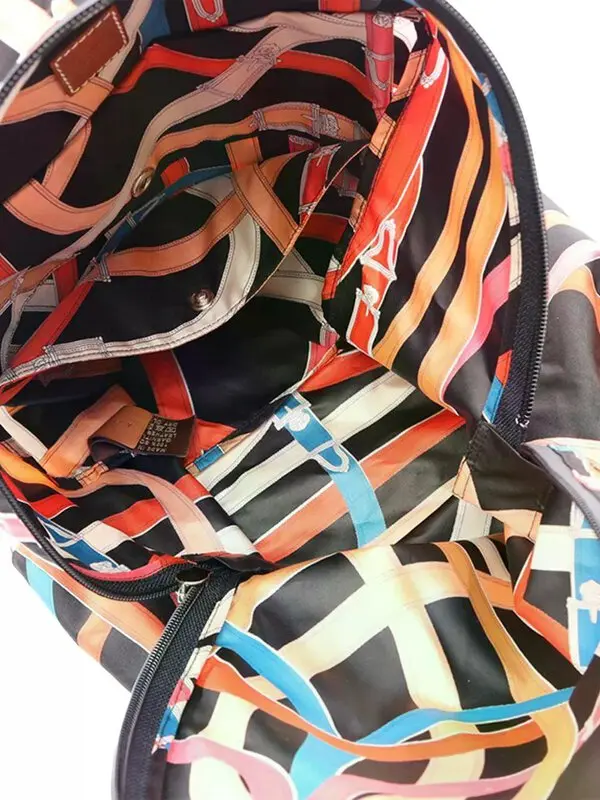 Hermès Silk And Barenia Cavalcadour Backpack