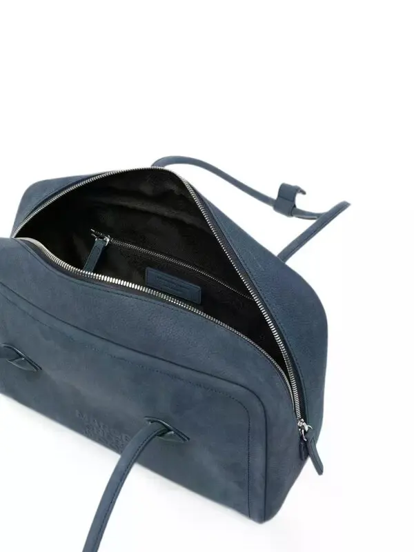 MARGESHERWOOD Embossed-logo Nubuck-leather Tote Bag