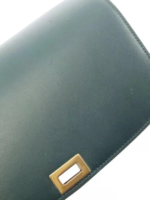 Celine 2010-2011 Medium Calfskin Classic Box Crossbody Bag - Green