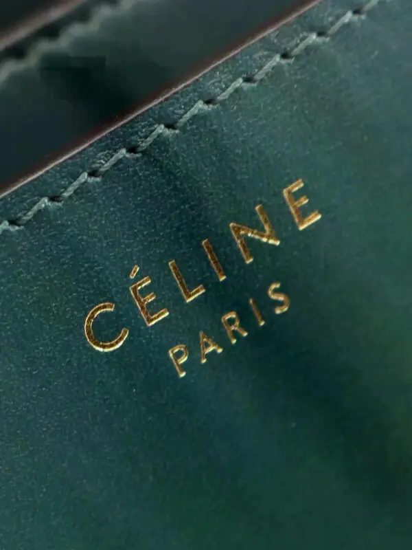 Celine 2010-2011 Medium Calfskin Classic Box Crossbody Bag - Green