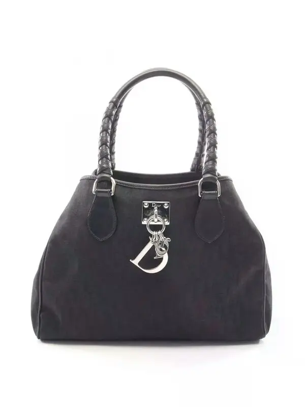 Dior 2000-2010 Diorissimo Trotter Canvas Lovely Handbag - Black