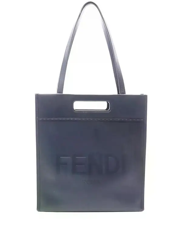 Fendi 2000-2026 Leather Shopping Tote Bag - Blue
