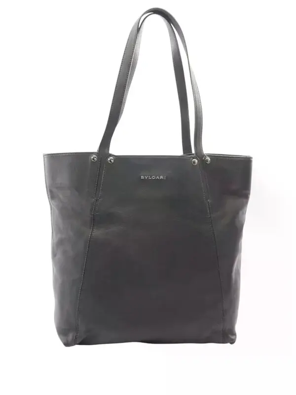 BVLGARI 2010-2026 Leather Tote Bag - Black