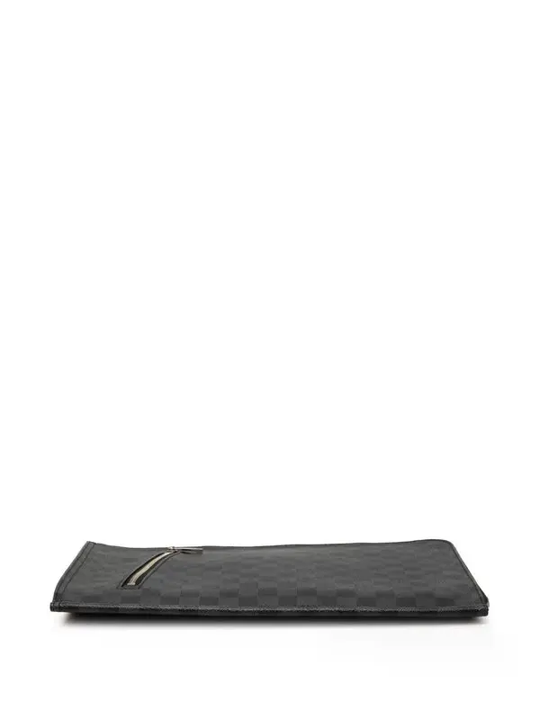 LOUIS VUITTON 2012 Damier Graphite Poche Documents Portfolio Clutch Bag