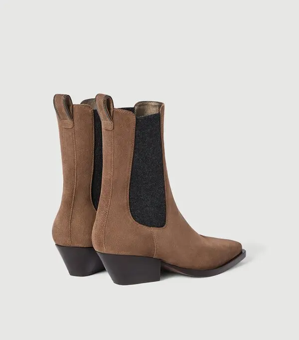 Brunello Cucinelli Suede Chelsea Boots 50