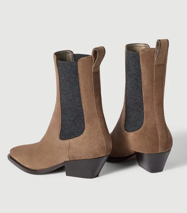 Brunello Cucinelli Suede Chelsea Boots 50